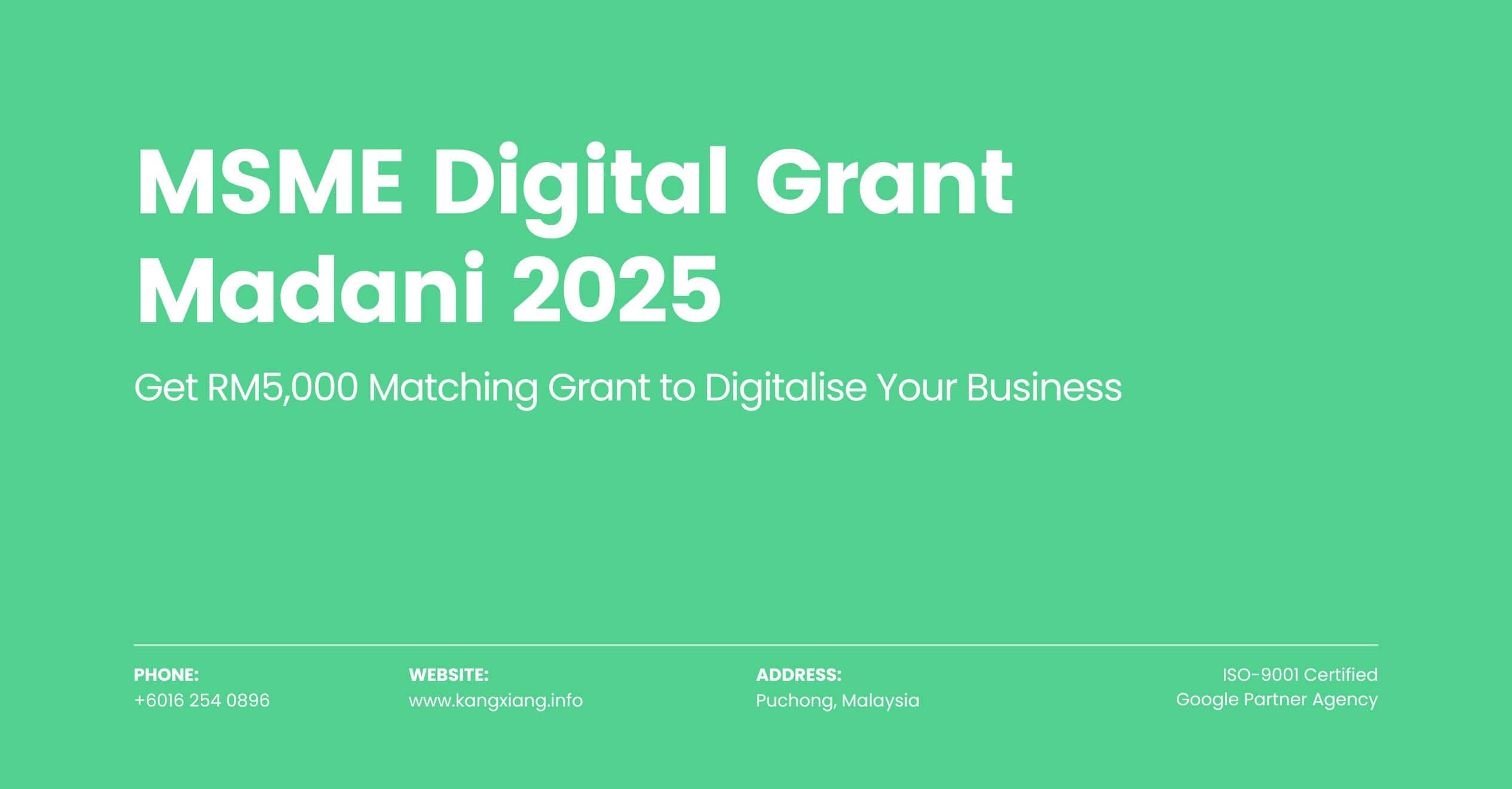 MSME Digital Grant Madani 2025 - Geran Digital PMKS Malaysia
